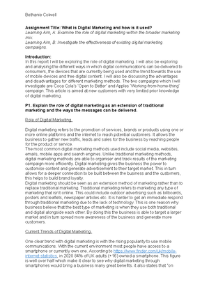 Assignment 1 U8 *D - Unit 8 Assignment 1 BTEC Level 3 Business Unit 8 Assignment 1 – Recruitment ...