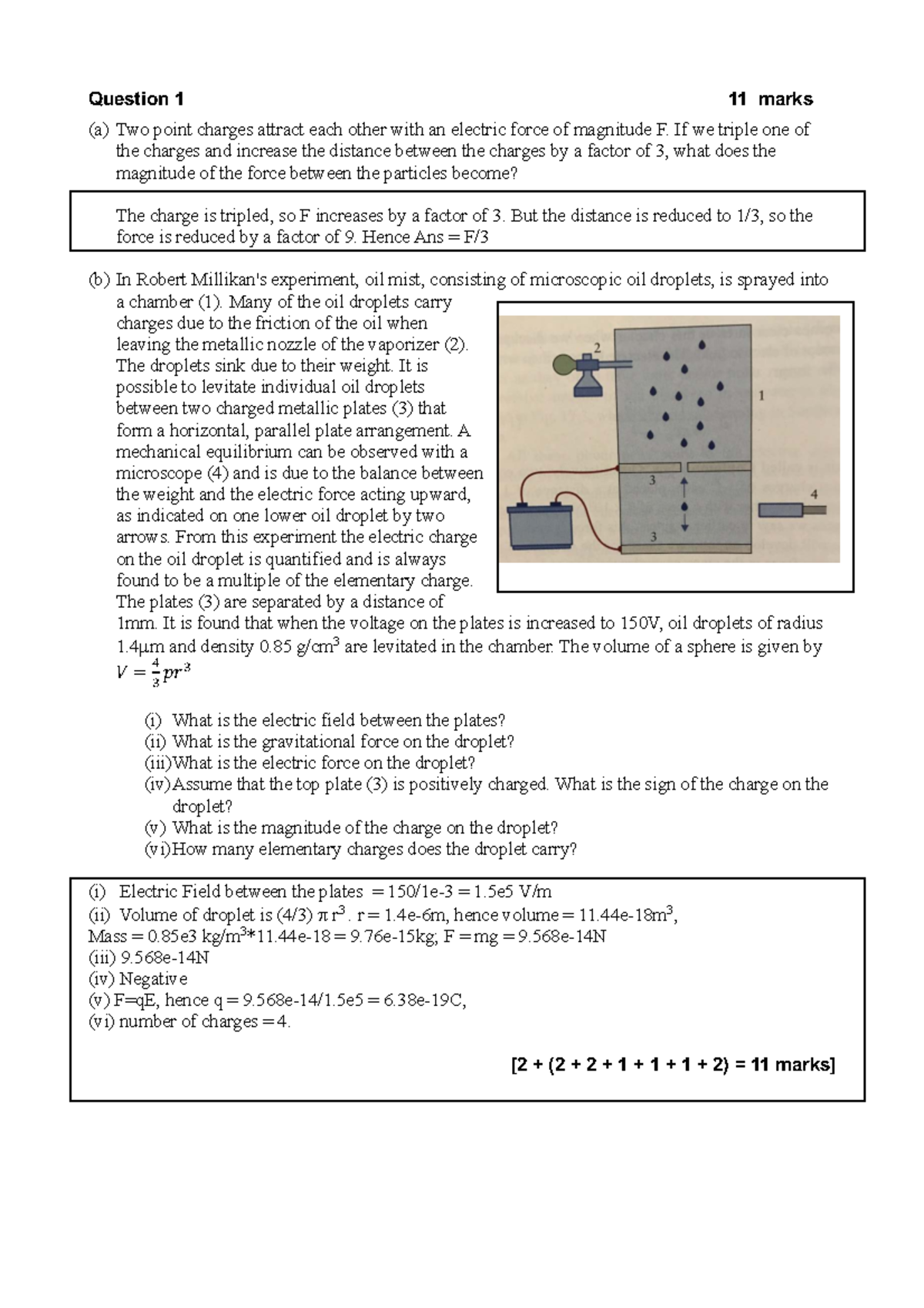 Exam Solutions - Electricity & Magnetism (Course Code: EM101) - Studocu