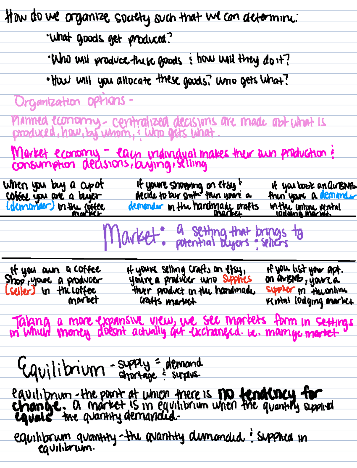 Understanding Market Equilibrium: Supply & Demand Concepts - Studocu