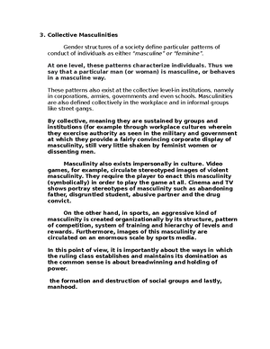 Lesson 14MEN AND Masculinities - LESSON 14 MEN AND MASCULINITIES ...