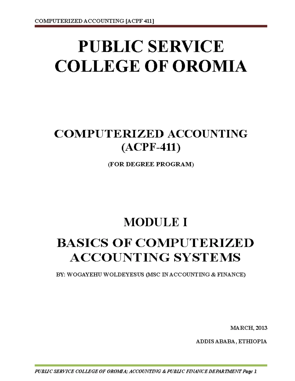 Principle II - Principle of Accounting II for Accounting & Finance ...