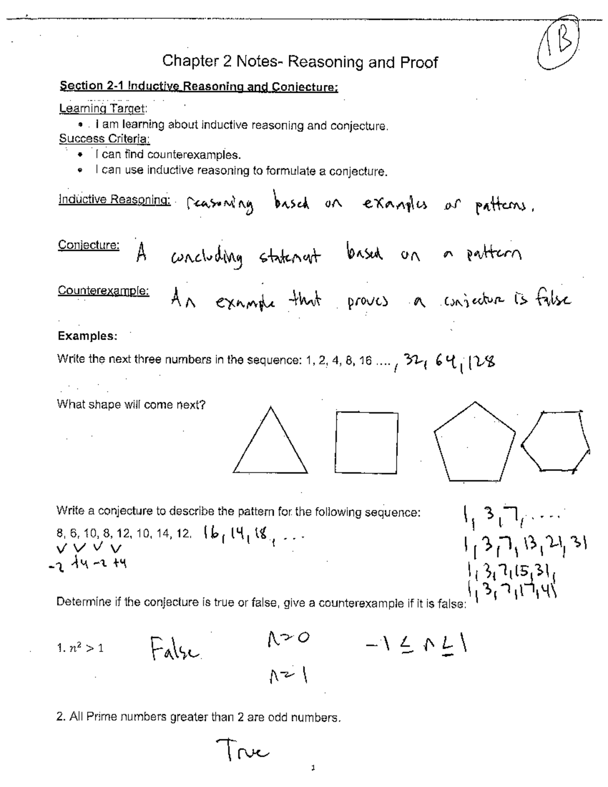 Chapter 2 Notes: Reasoning and Proof in Geometry Concepts - Studocu
