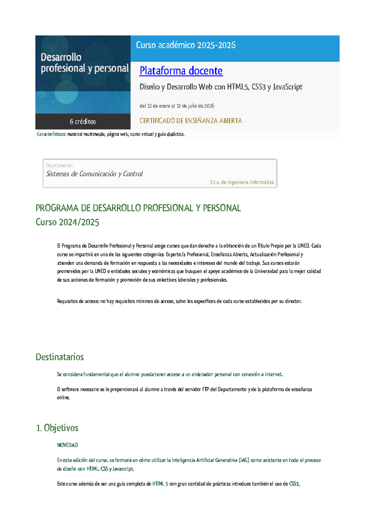 Diseño y Desarrollo Web con HTML5, CSS3 y JS - Curso 2026 - Studocu
