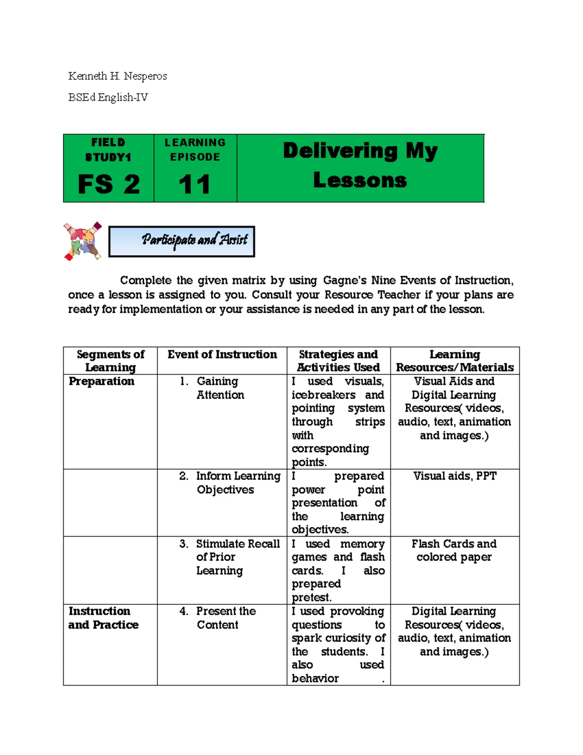 Action Plan for Least Learned Skills - Republic of the Philippines ...