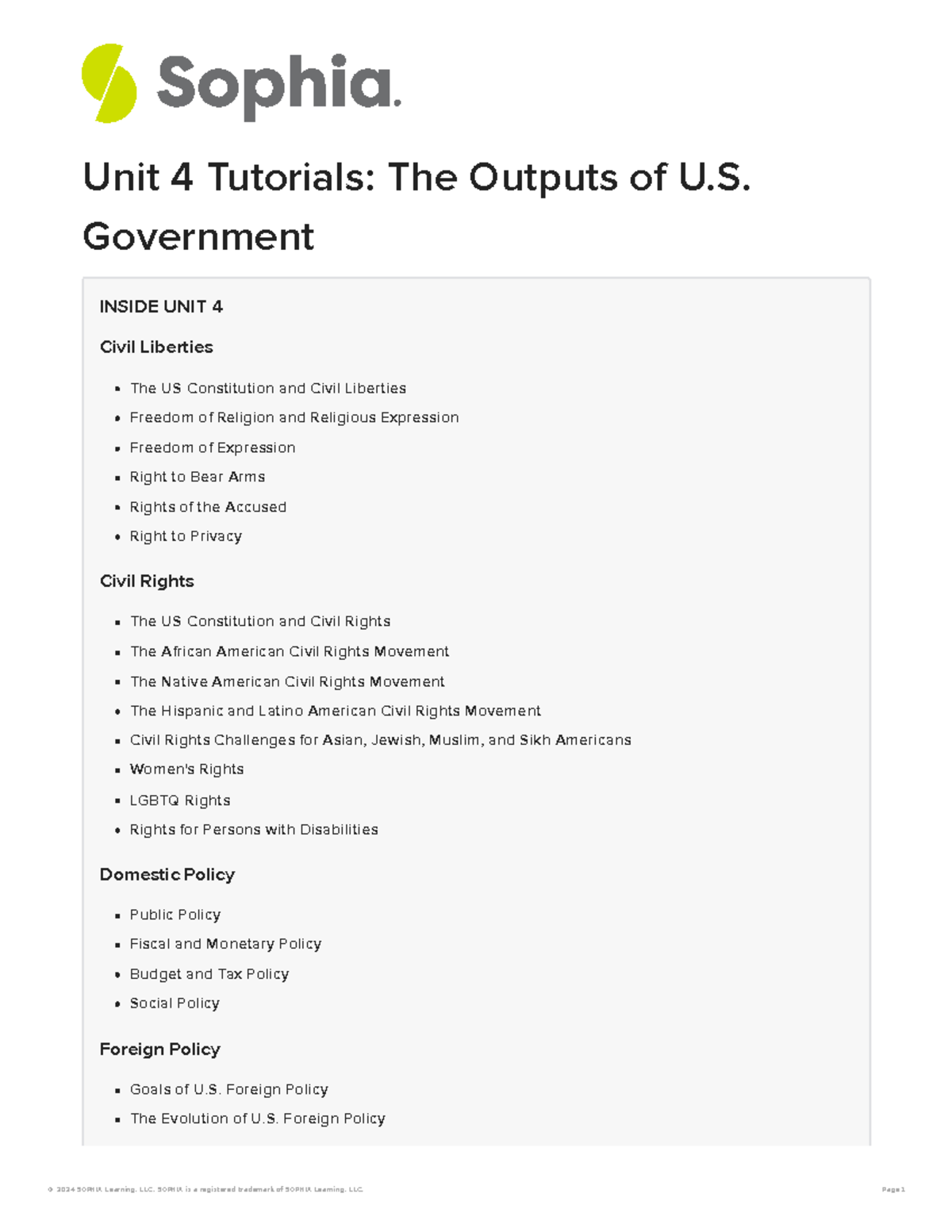 Unit-4-tutorials-the-outputs-of-us-government - Unit 4 Tutorials: The ...