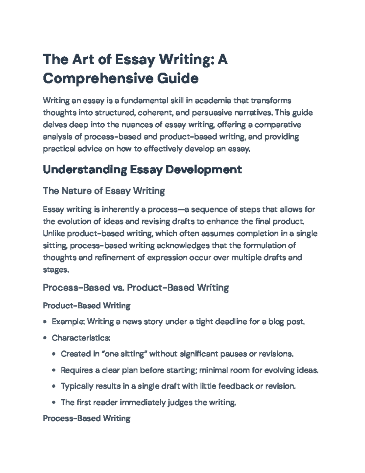 Mastering Essay Writing: Comprehensive Guide and Techniques - The Art ...