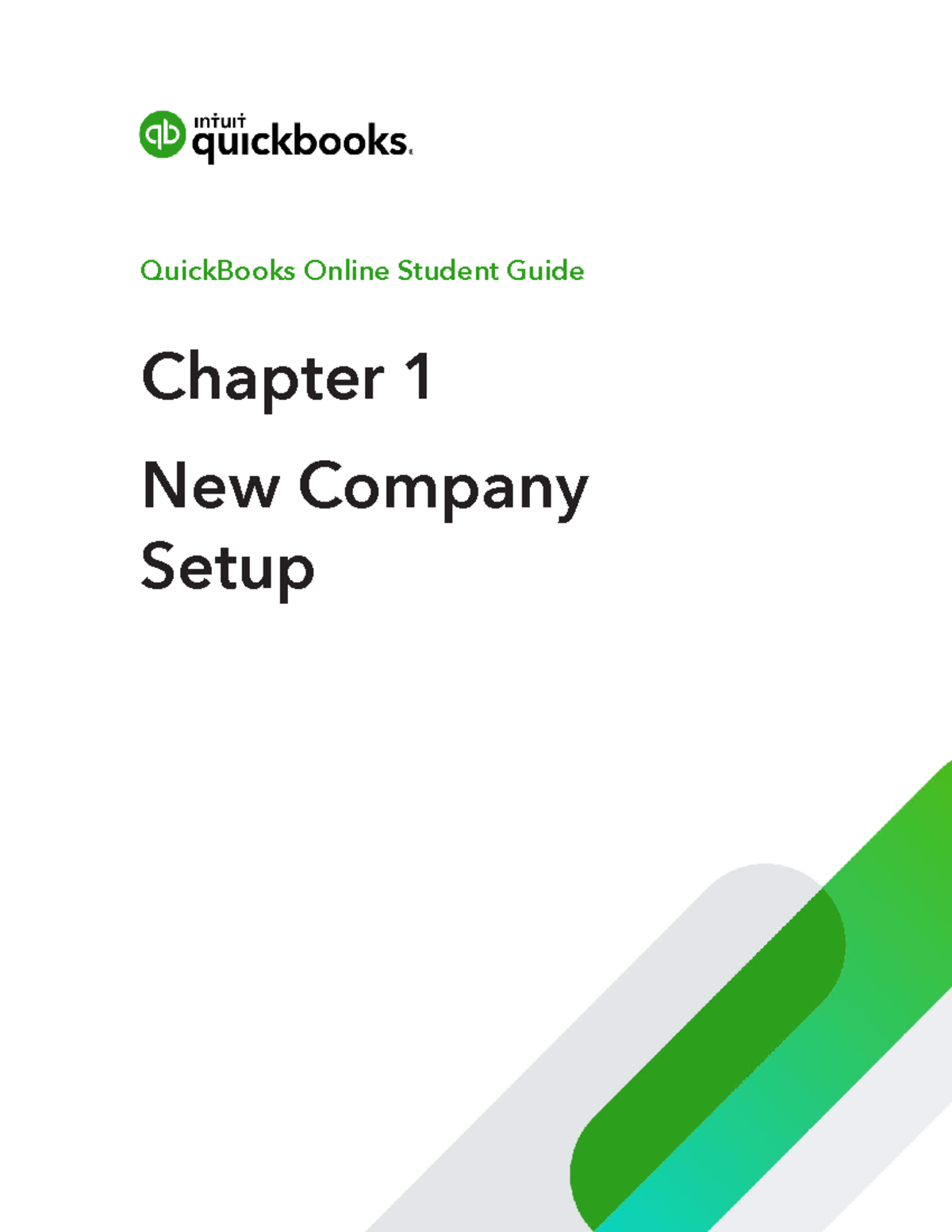 Chapter 1: New Company Setup - QuickBooks Online Guide - Studocu