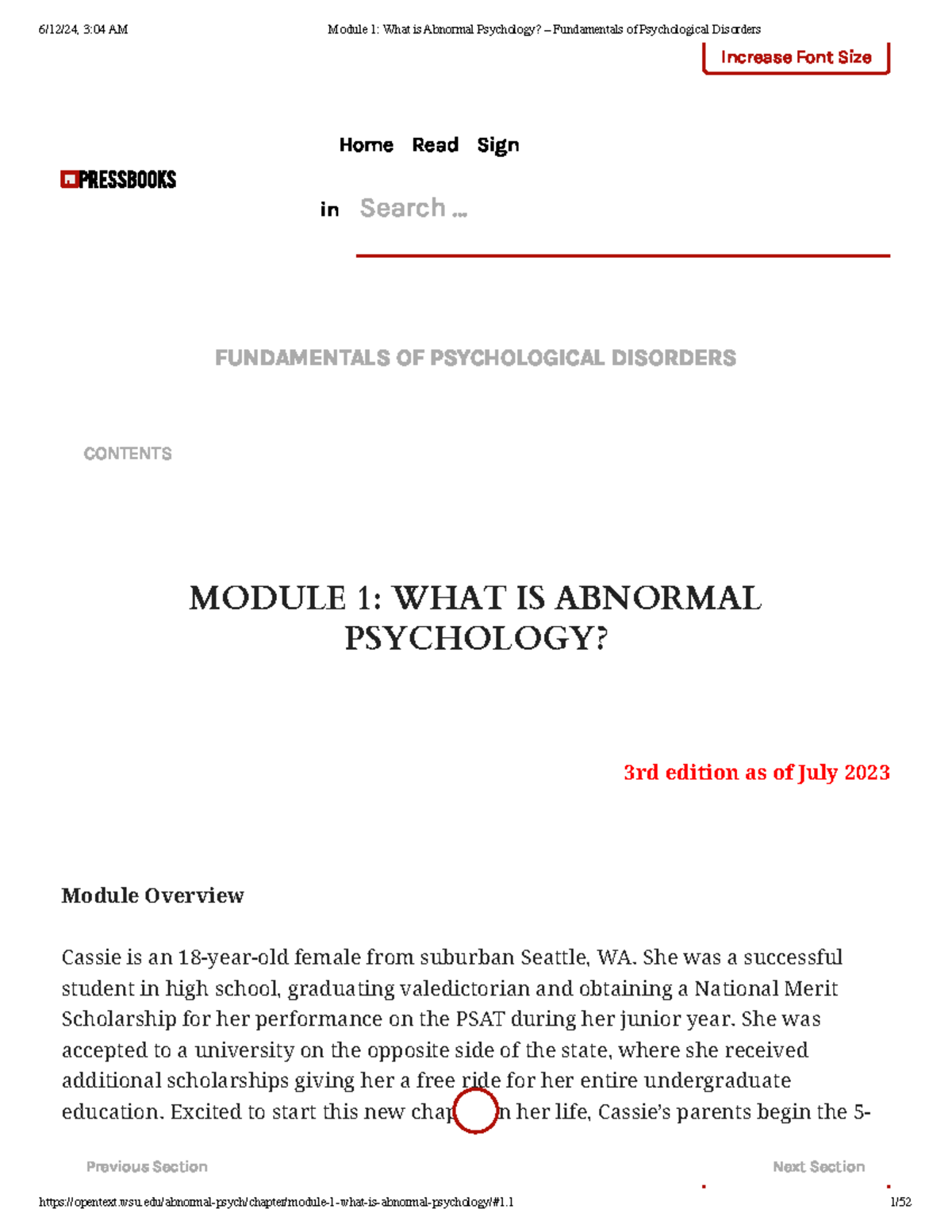 Module 1 What is Abnormal Psychology – Fundamentals of Psychological ...