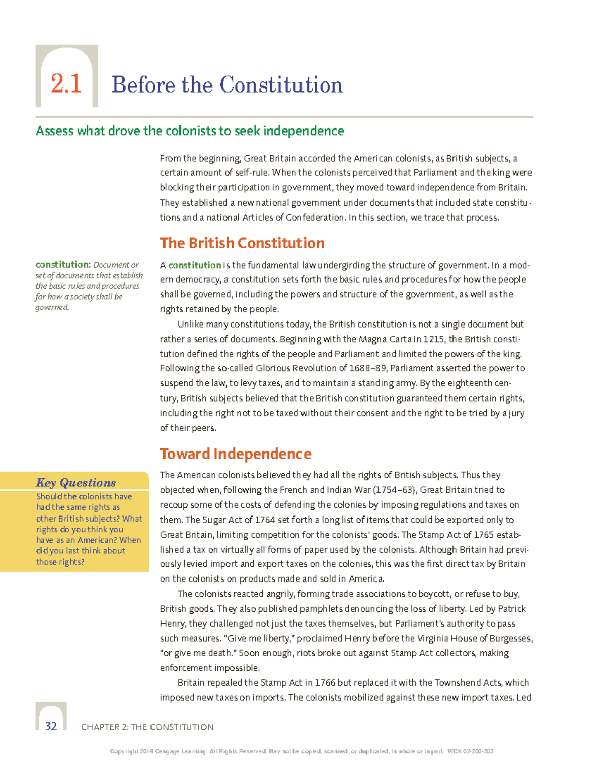 US History: Chapter 2.1 - Before the Constitution and Independence ...
