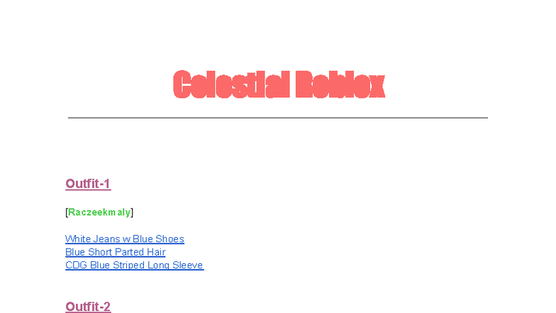 Roblox Outfit Ideas: 35 Stylish Looks for 100 Robux - Studocu