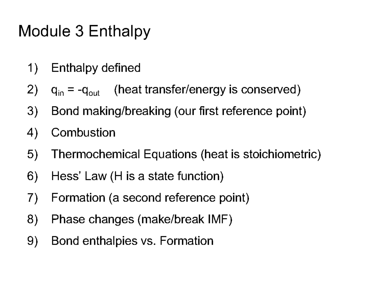 Module 3: Understanding Enthalpy Changes and Bond Energies in Reactions ...