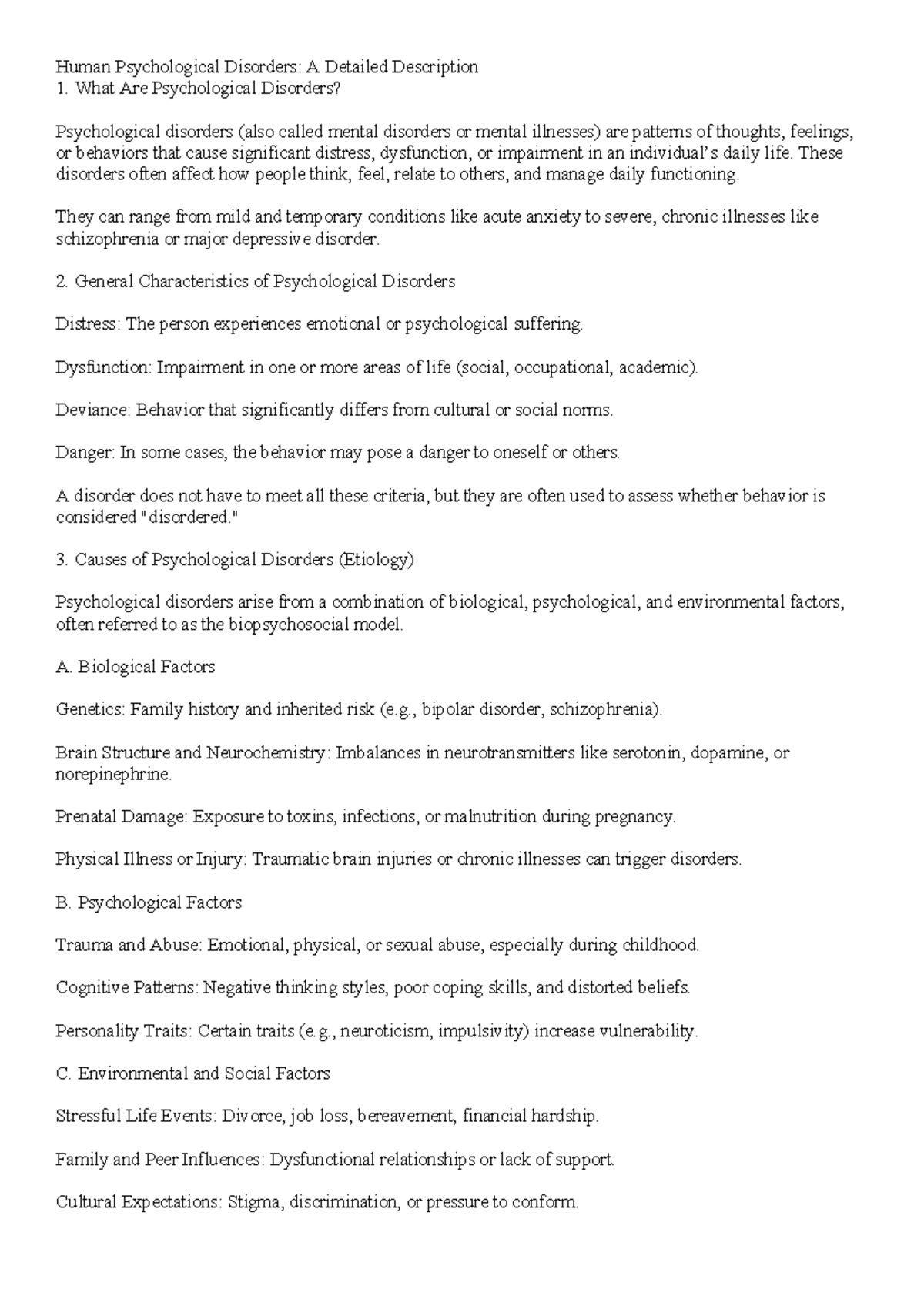 Psychological Disorders Overview: Causes, Categories, and Treatment ...