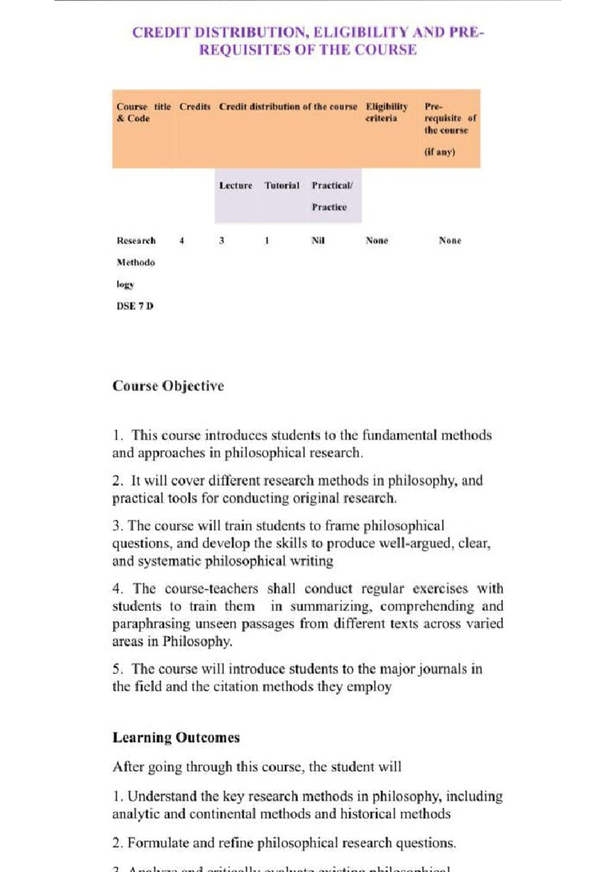 DSE 7 D Research Methodology: Course Credits & Eligibility Details ...