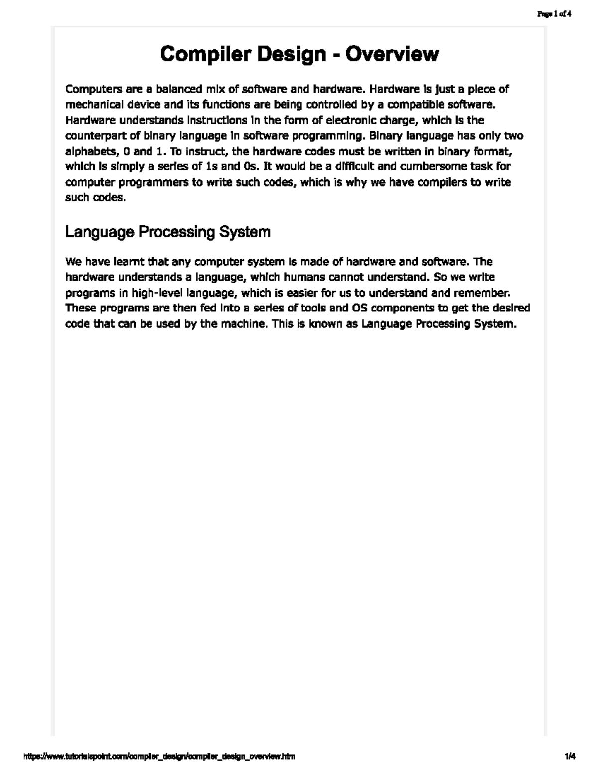 Compiler Design Overview for Computer Systems: A Comprehensive Guide ...
