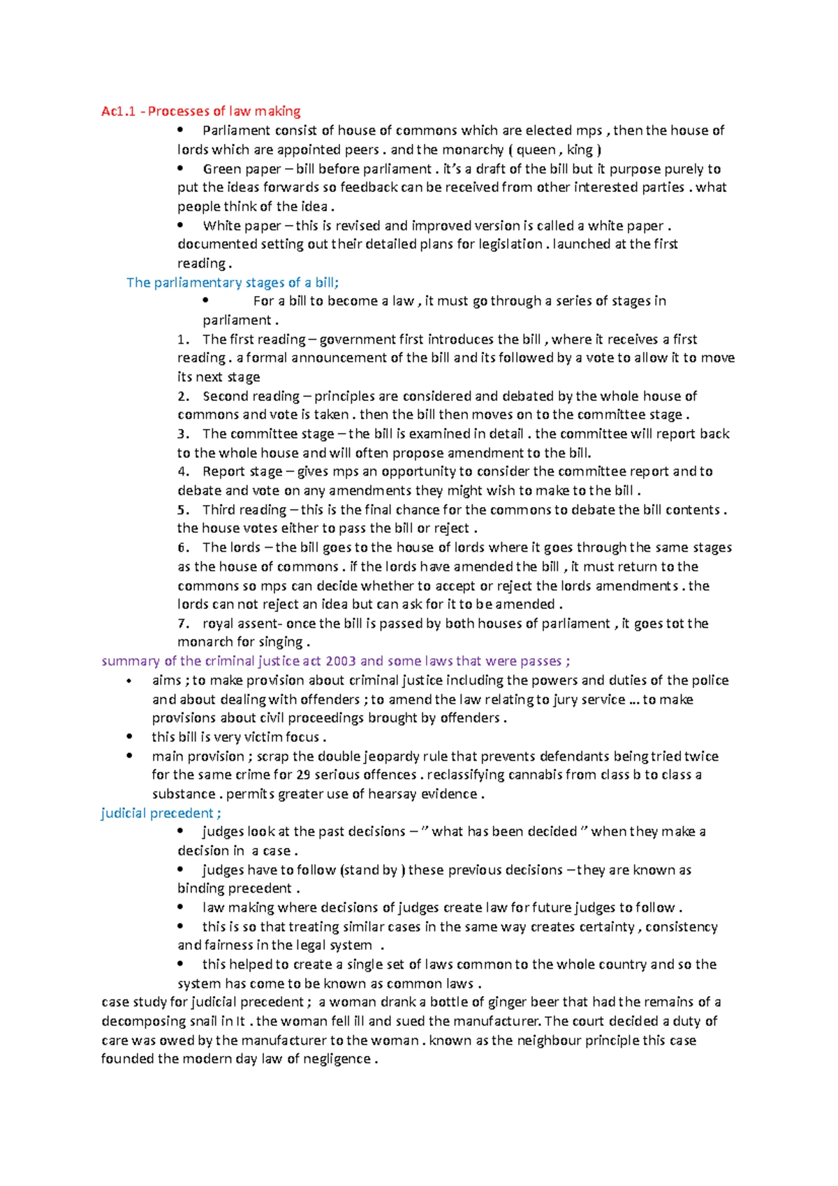 Unit 4 Judiciary - UNIT 4 KNOWLEDGE ORGANISER –UNIT 4 KNOWLEDGE ...