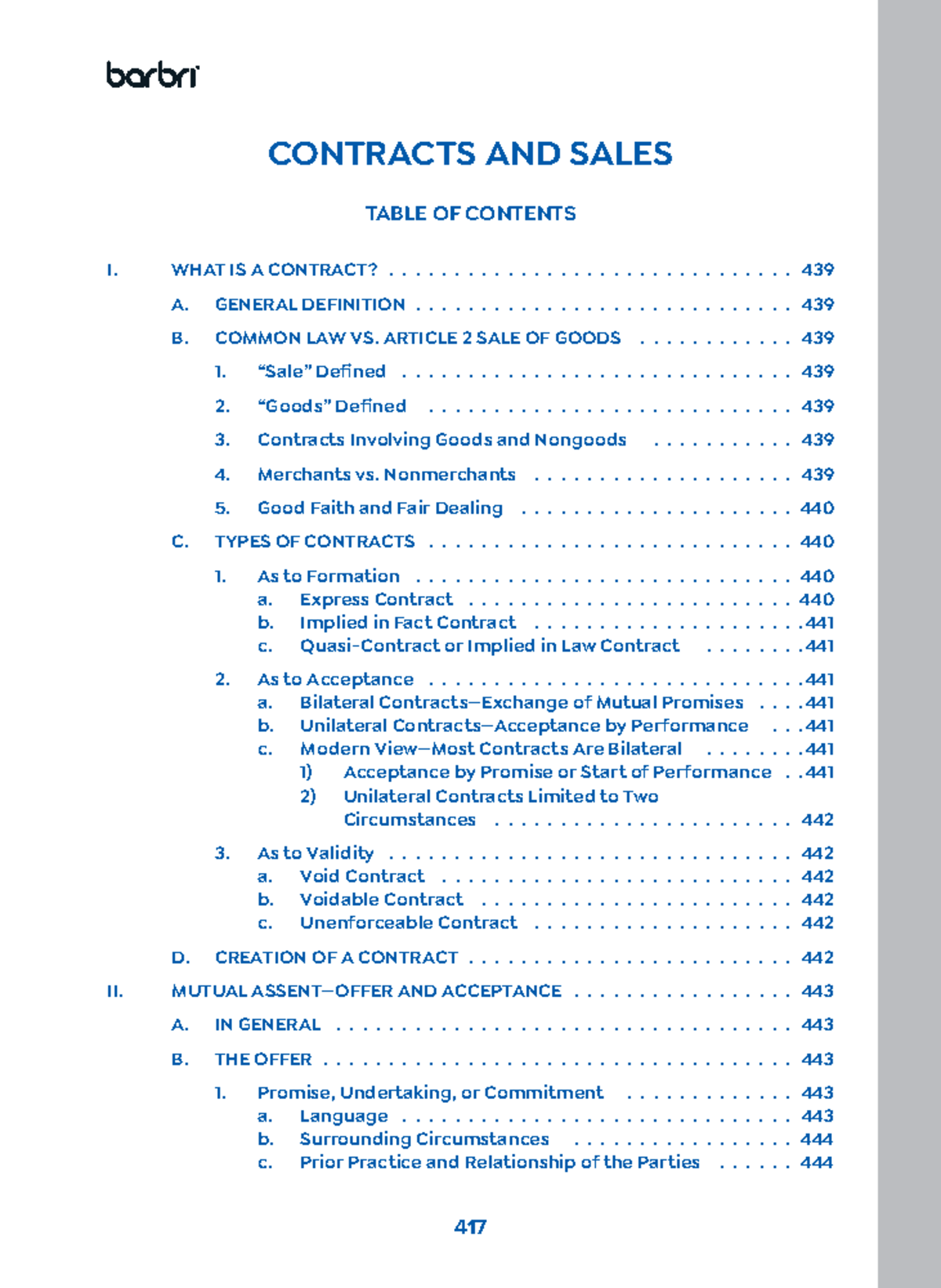 Contracts Outline: Key Concepts and Principles - Studocu