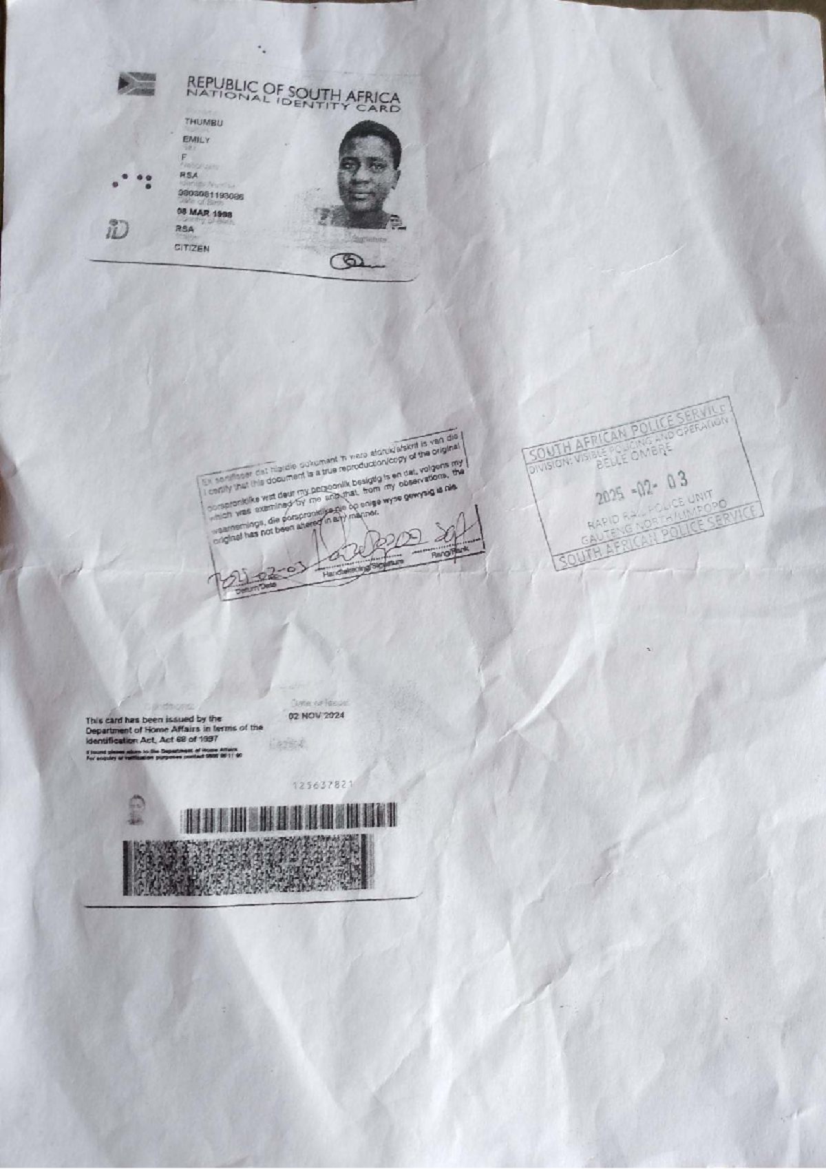 ID copy - I'm in love with tourism - NATIONAL REPUBLIC OF SOUTH AFRICA ...