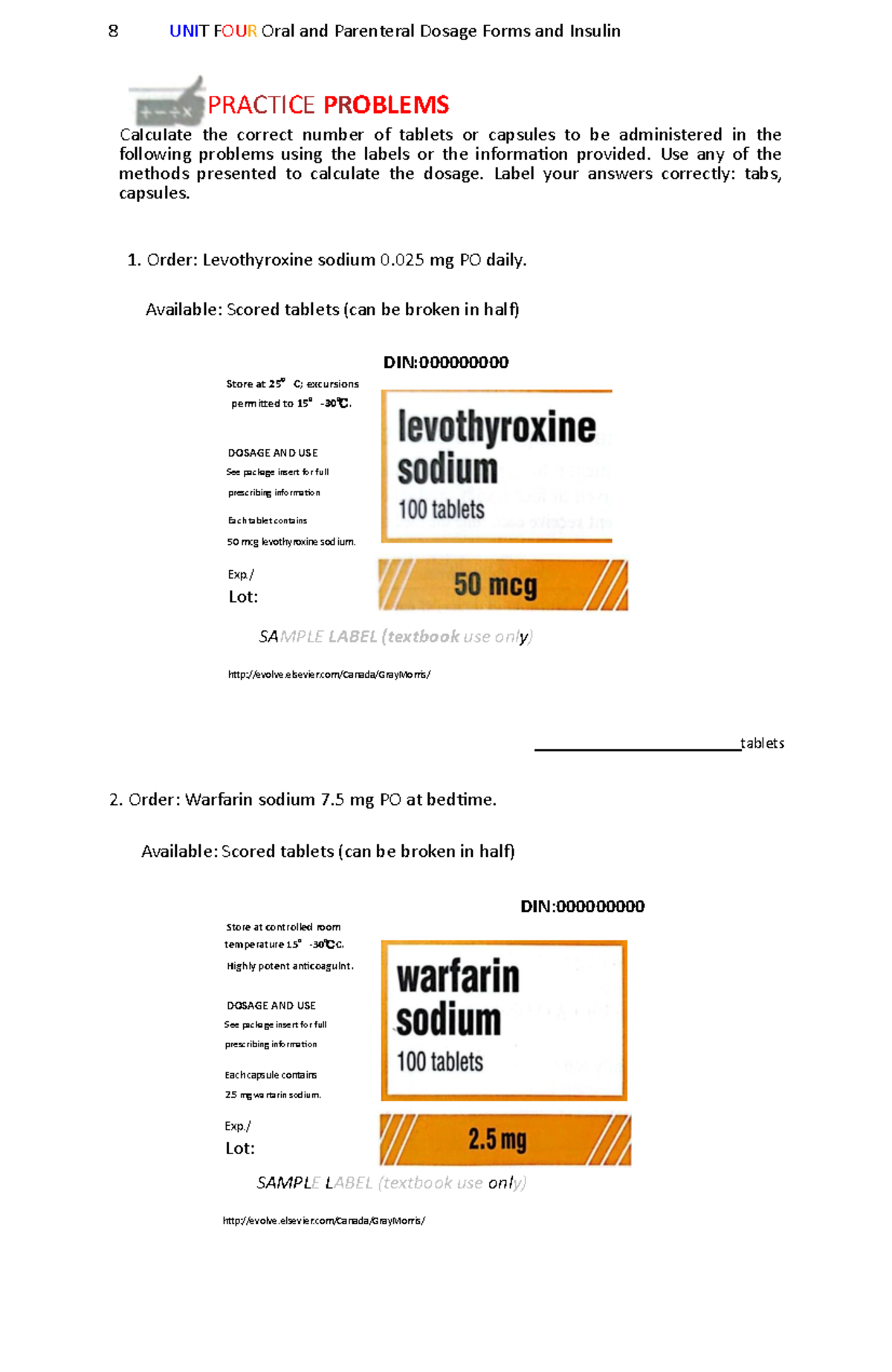 Chapter 15 Practice Problems: Oral & Parenteral Dosage Forms - Studocu