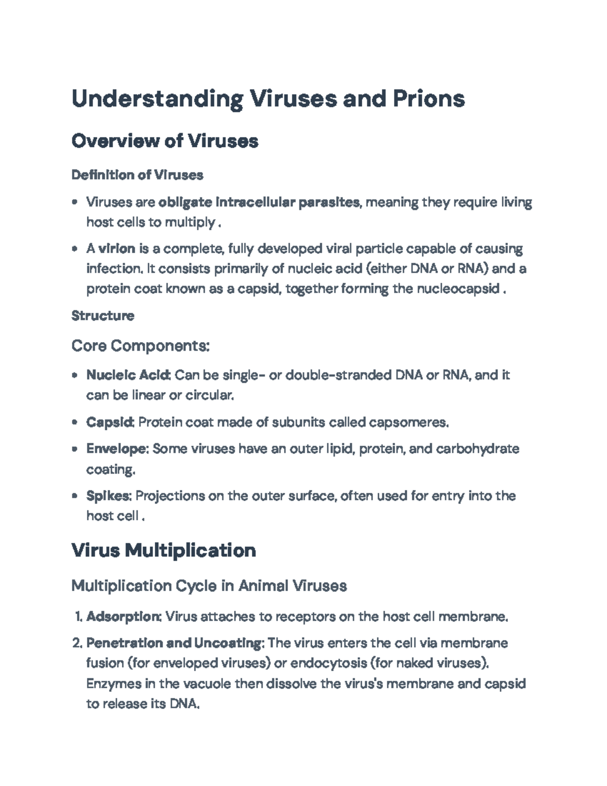 Understanding Viruses and Prions: Structure, Lifecycle, and Diseases ...