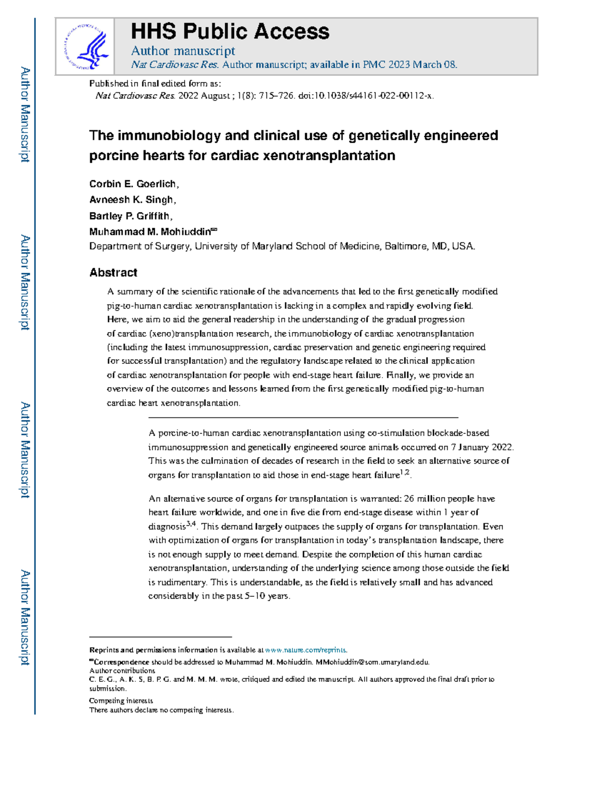 HHS 2023: Clinical Insights on Genetically Engineered Porcine Hearts ...