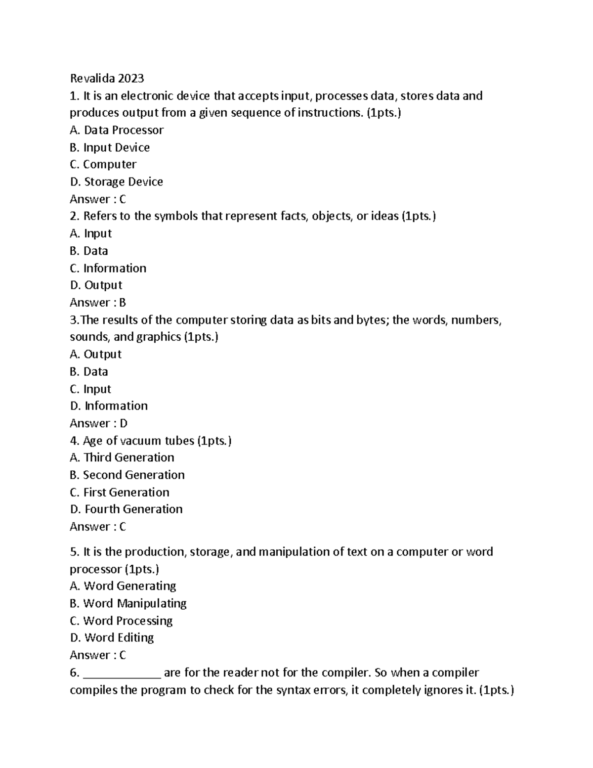 Revalida-2023 - Revalida sample review - Revalida 2023 It is an ...