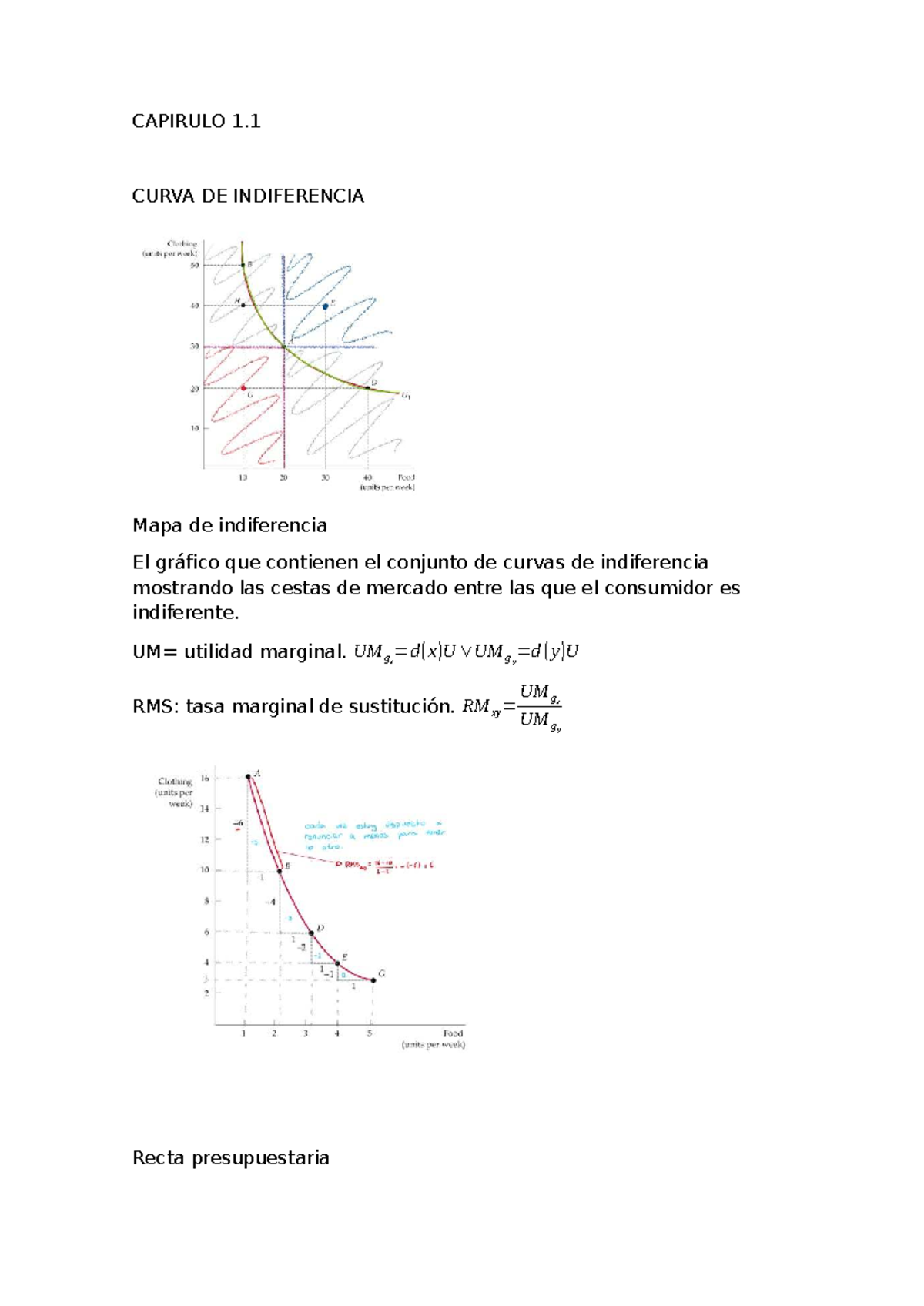CAPIRULO 1.1: CURVAS DE INDIFERENCIA Y TEORÍA DEL CONSUMIDOR - Studocu