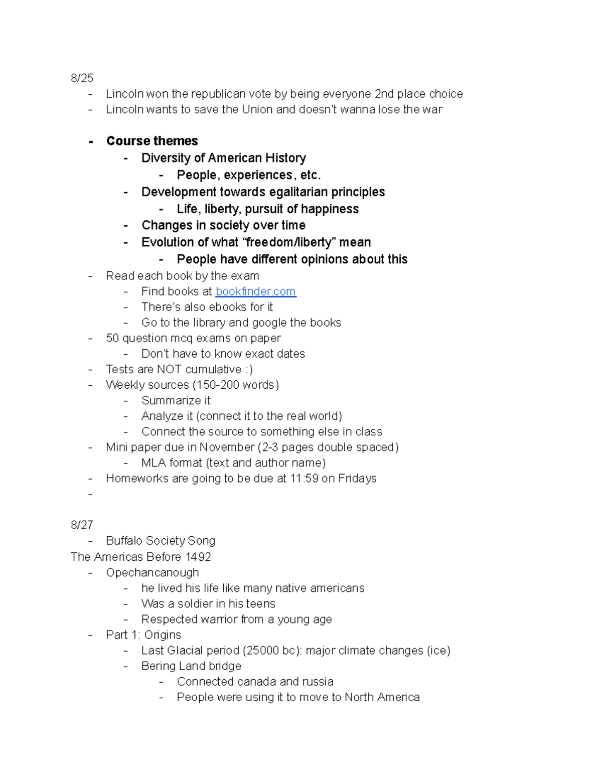 Hist 105 - Key Themes & Concepts: Colonial America to Enlightenment ...