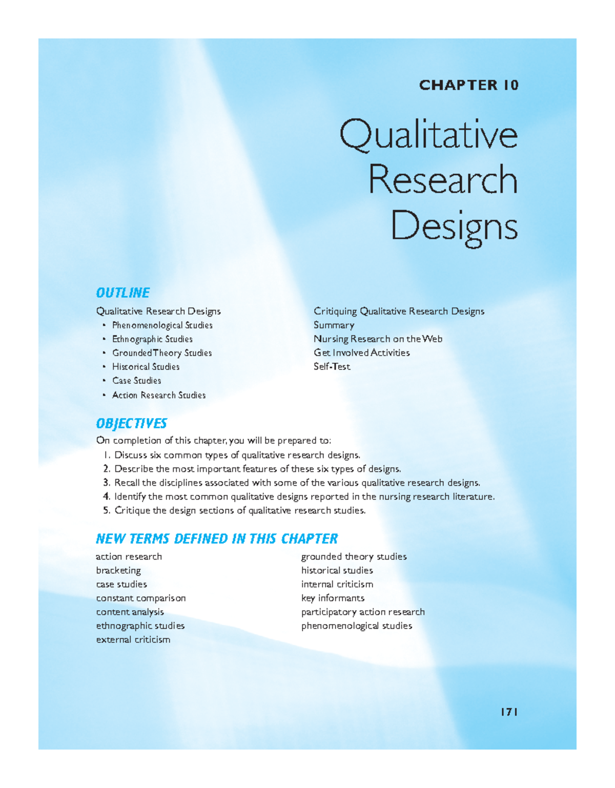 2. qualitative research design - CHAPTER 10 Qualitative Research ...