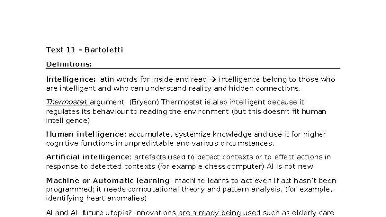 Text 11 - Bartoletti: AI, Intelligence, and Algorithm Bias Overview ...