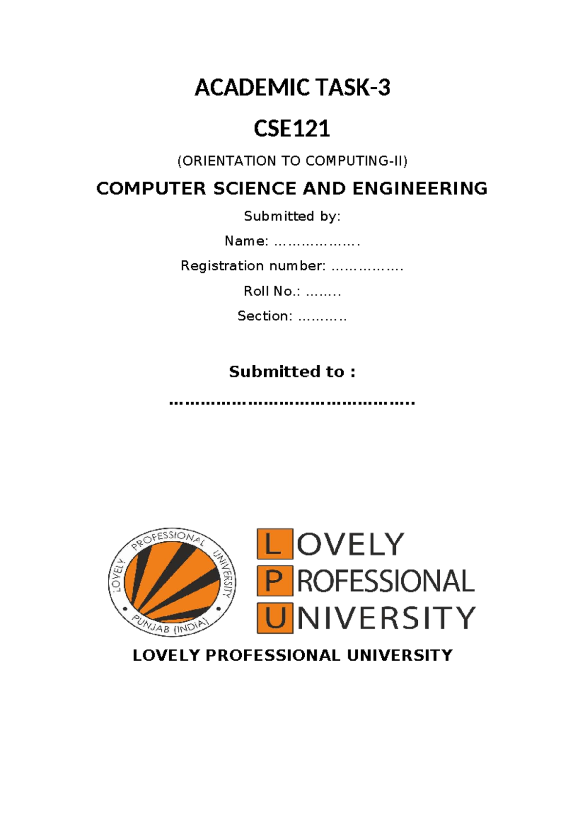CSE121 Orientation to Computer Science & Engineering Notes - Studocu