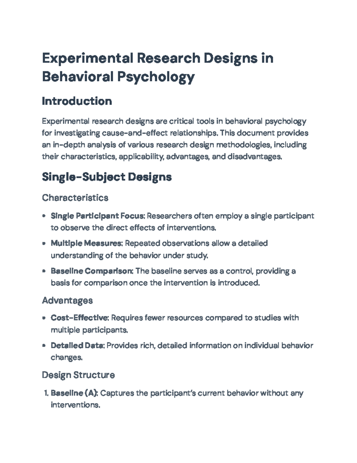 Understanding Experimental Research Designs in Behavioral Psychology ...