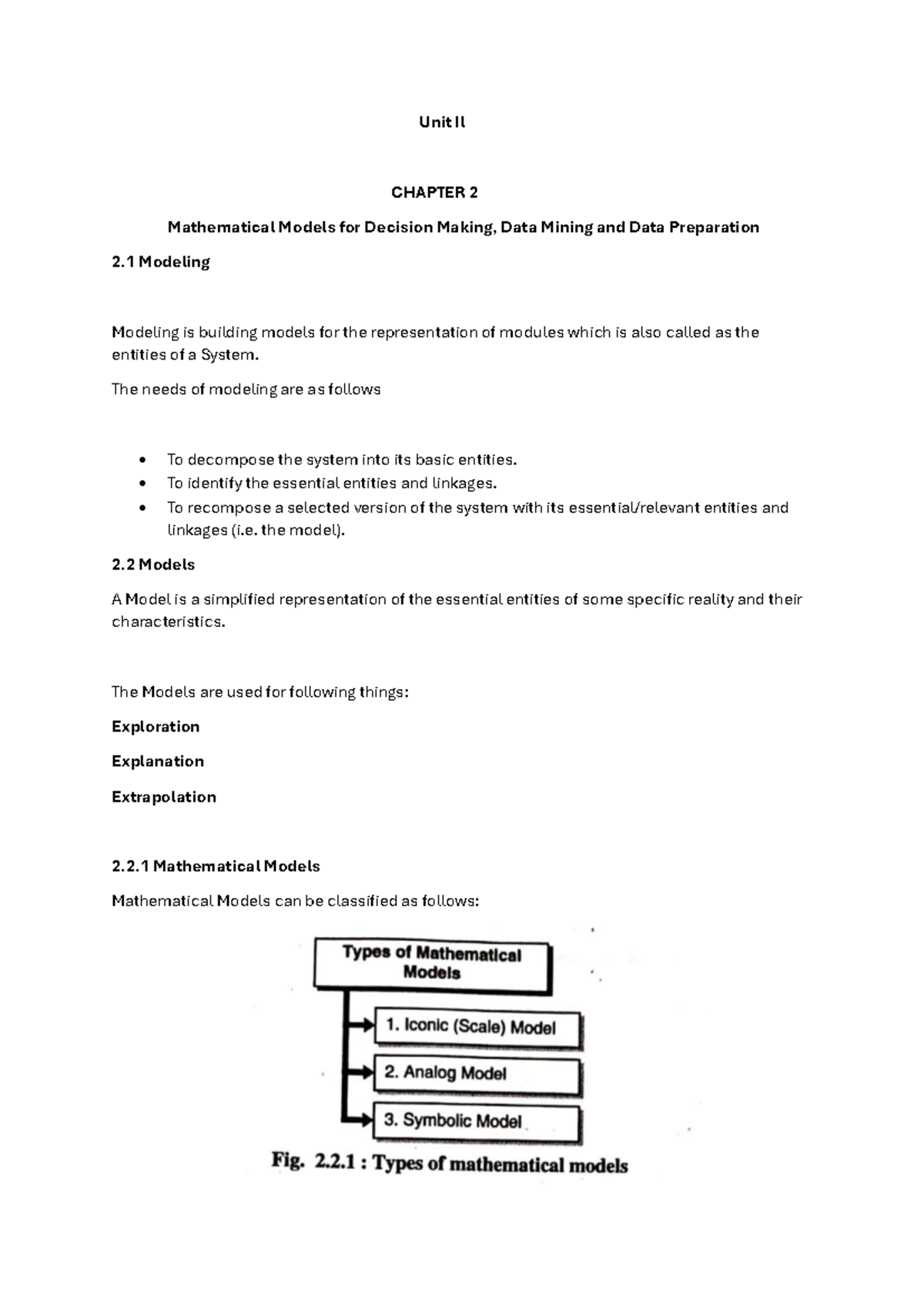 Mathematical Models for Decision Making - Unit 2 - SGS Notes - Studocu