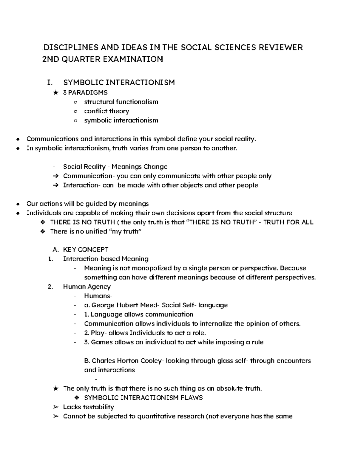 DISS- Grade 11 2nd Quarter Exam Review on Social Sciences - Studocu