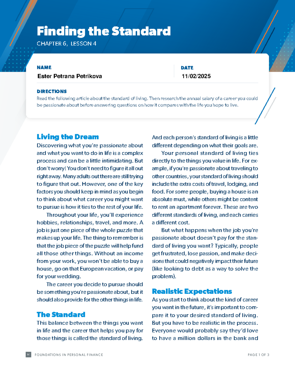 RC Ch6 L4- finding the standard - Finding the Standard CHAPTER 6 ...