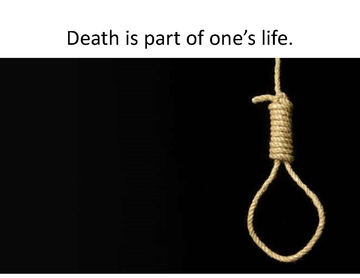 Stressor 7 - health - Physical Education 2 - Death is part of one's ...