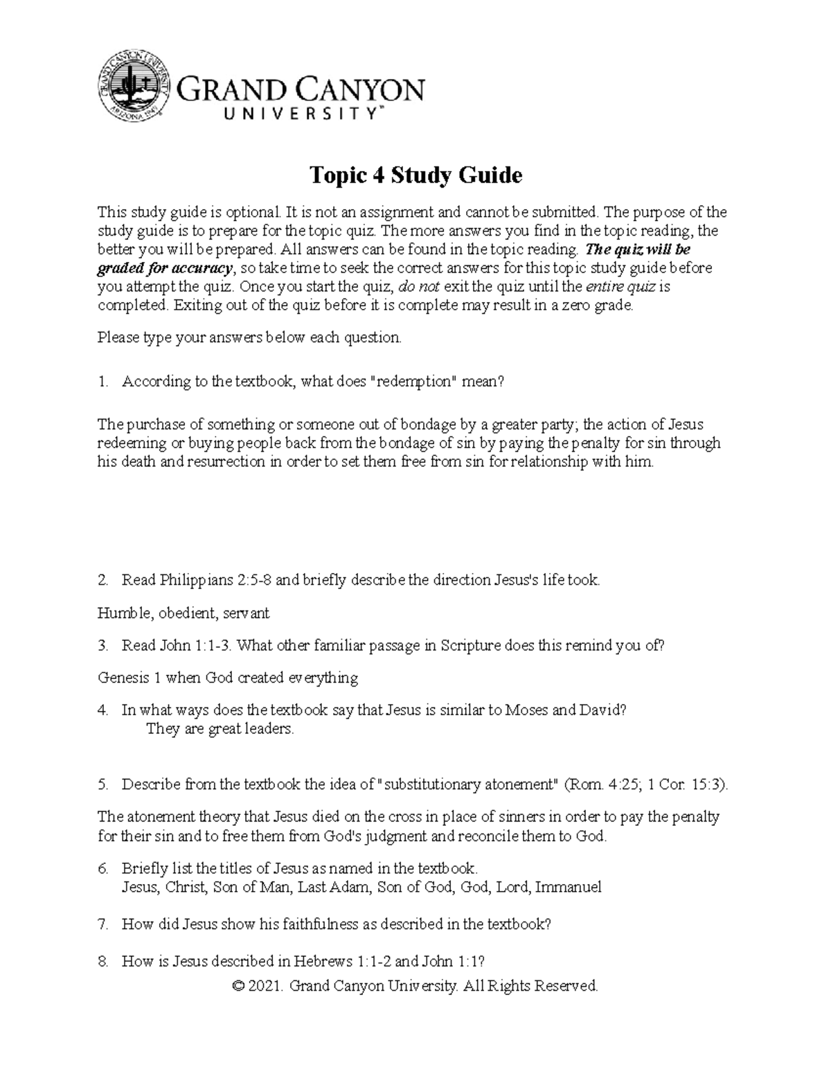 CWV 101 Topic 4 Study Guide for Quiz Preparation - Studocu