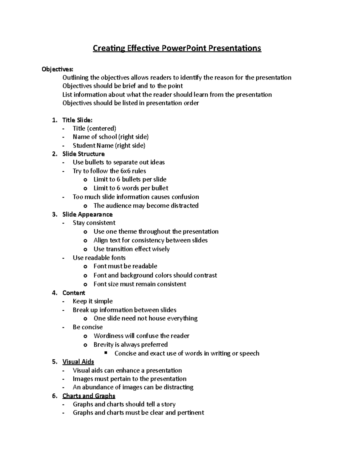 Creating Effective PPT Presentations: Key Tips and Guidelines - Studocu