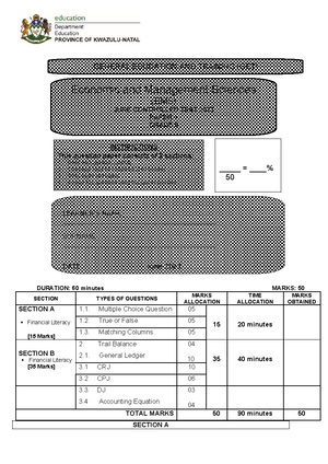 Grade 9 EMS TASK 1 2024 - PRACTICE - ECONOMIC AND MANAGEMENT SCIENCES ...