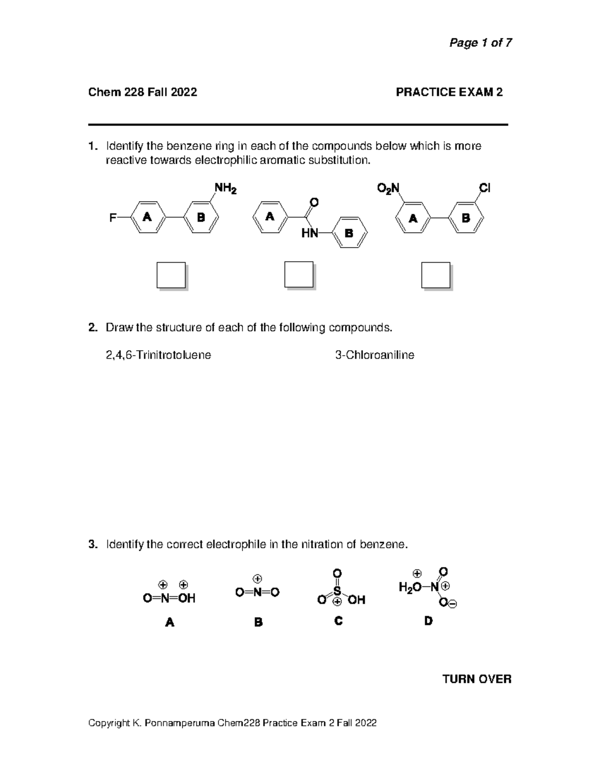 Chem 228 OChem II Practice Exam 2: Key Concepts & Structures - Studocu
