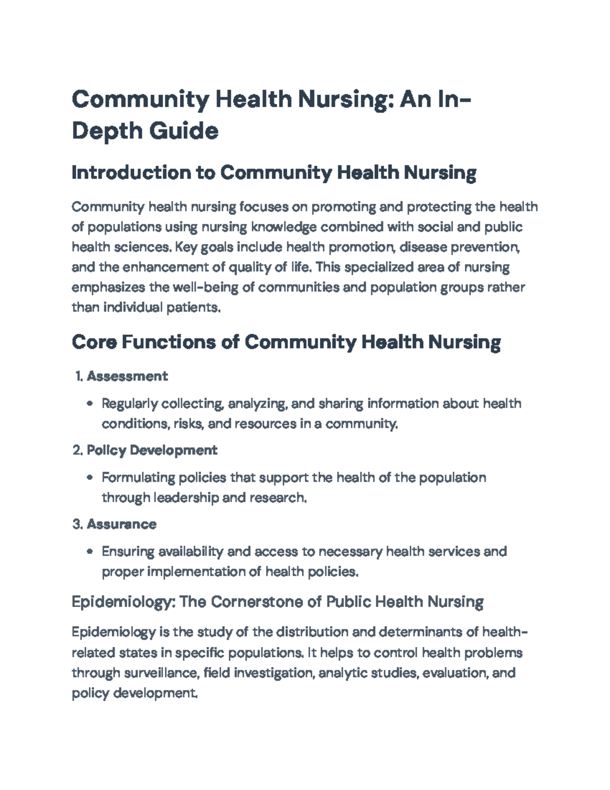 Community Health Nursing: A Comprehensive Guide to Best Practices ...