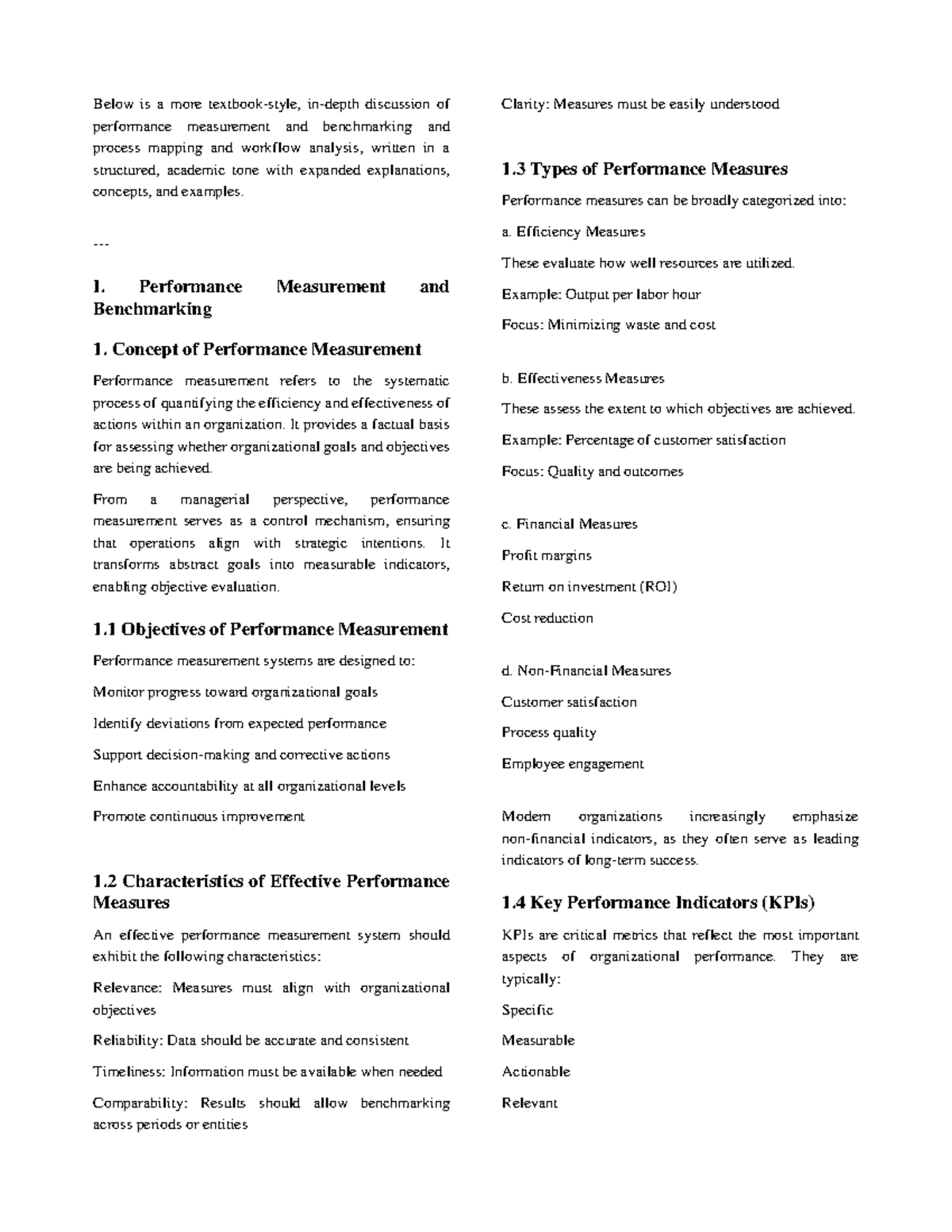 Operations Audit: Performance Measurement, Benchmarking, and Process ...