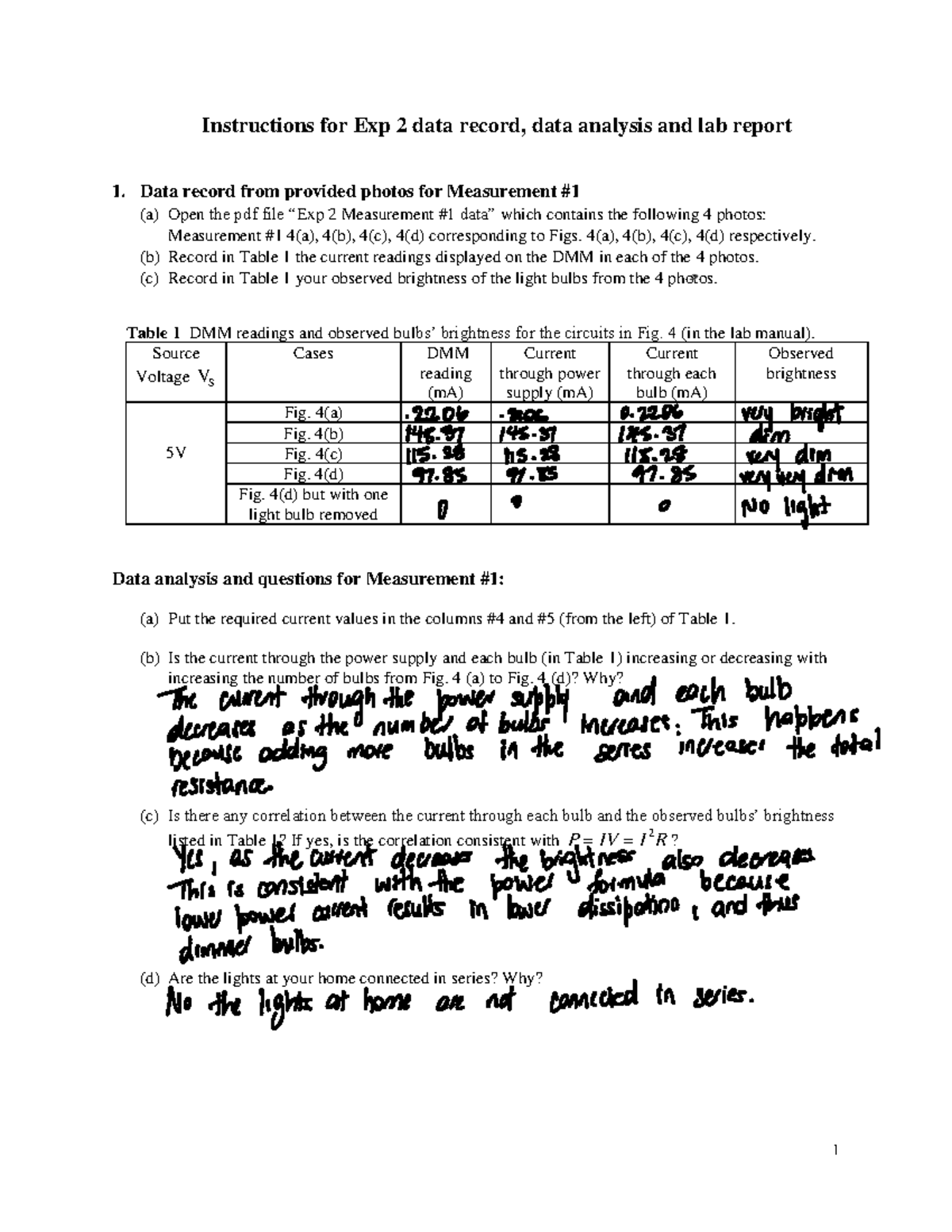 PHY2049L Exp 2 Lab Data Collection & Analysis Instructions - Studocu
