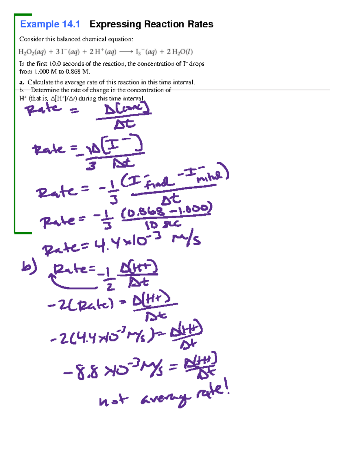 Chem 14: Reaction Rates and Kinetics Notes - Studocu