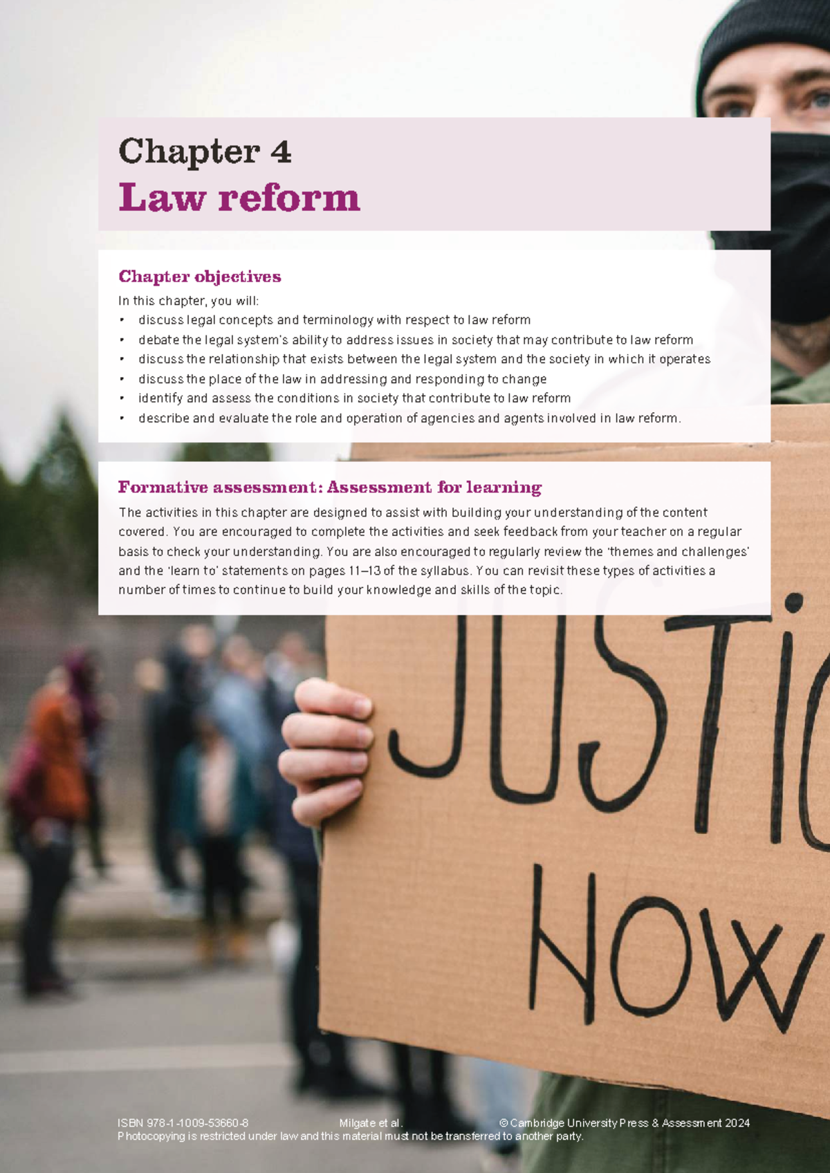 Legal Studies S6Y11: Chapter 4 - Law Reform and Its Impact - Studocu