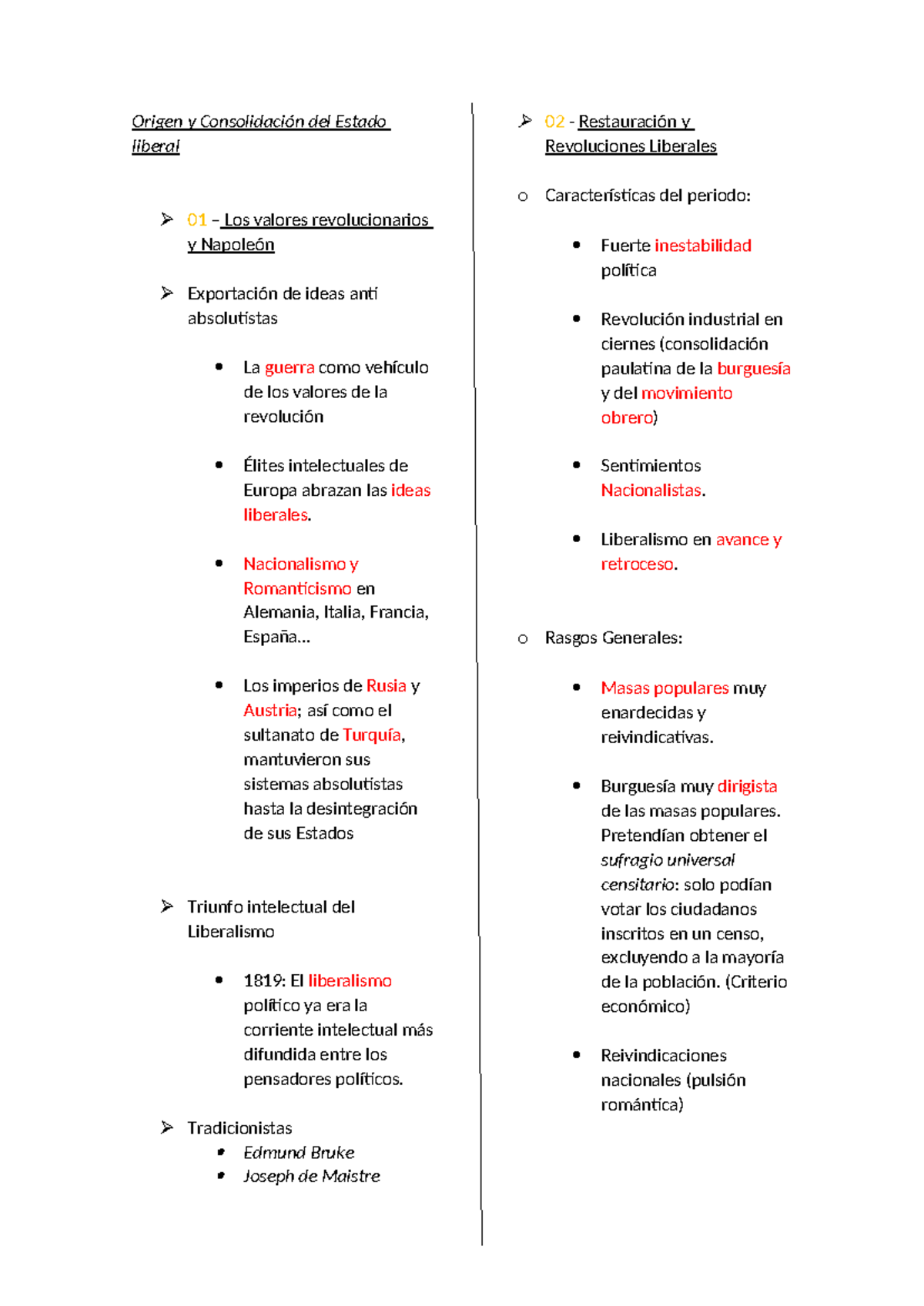Origen y Consolidación del Estado Liberal: Tema 2 - HC3 - Studocu