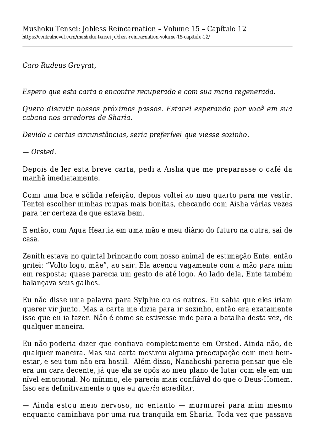 Mushoku Tensei: Jobless Reincarnation Vol. 15 Cap. 12 - Encontro com ...
