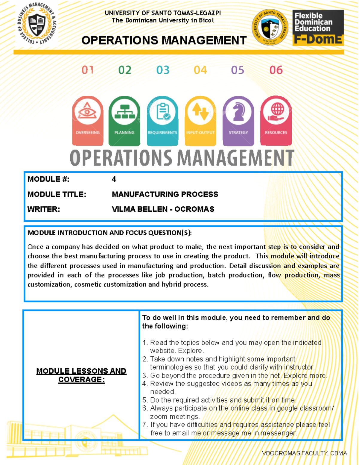 Module 4: Manufacturing Processes in Operations Management - Studocu