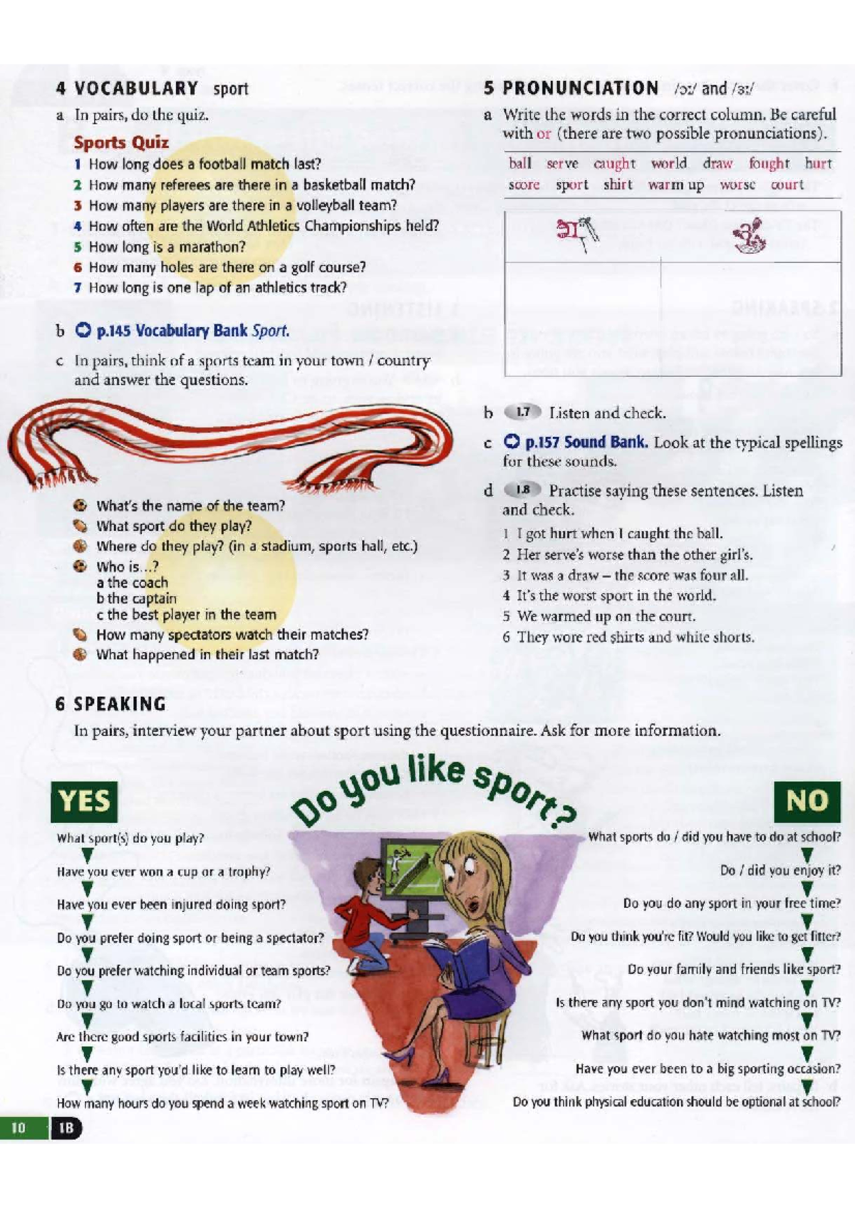 New English File Intermediate: Sports Vocabulary & Pronunciation Quiz ...