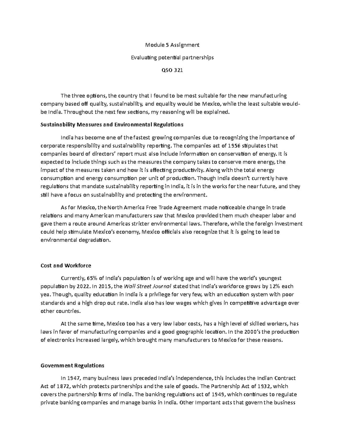 QSO 321 Module 5 - Module 5 Assignment Evaluating potential ...