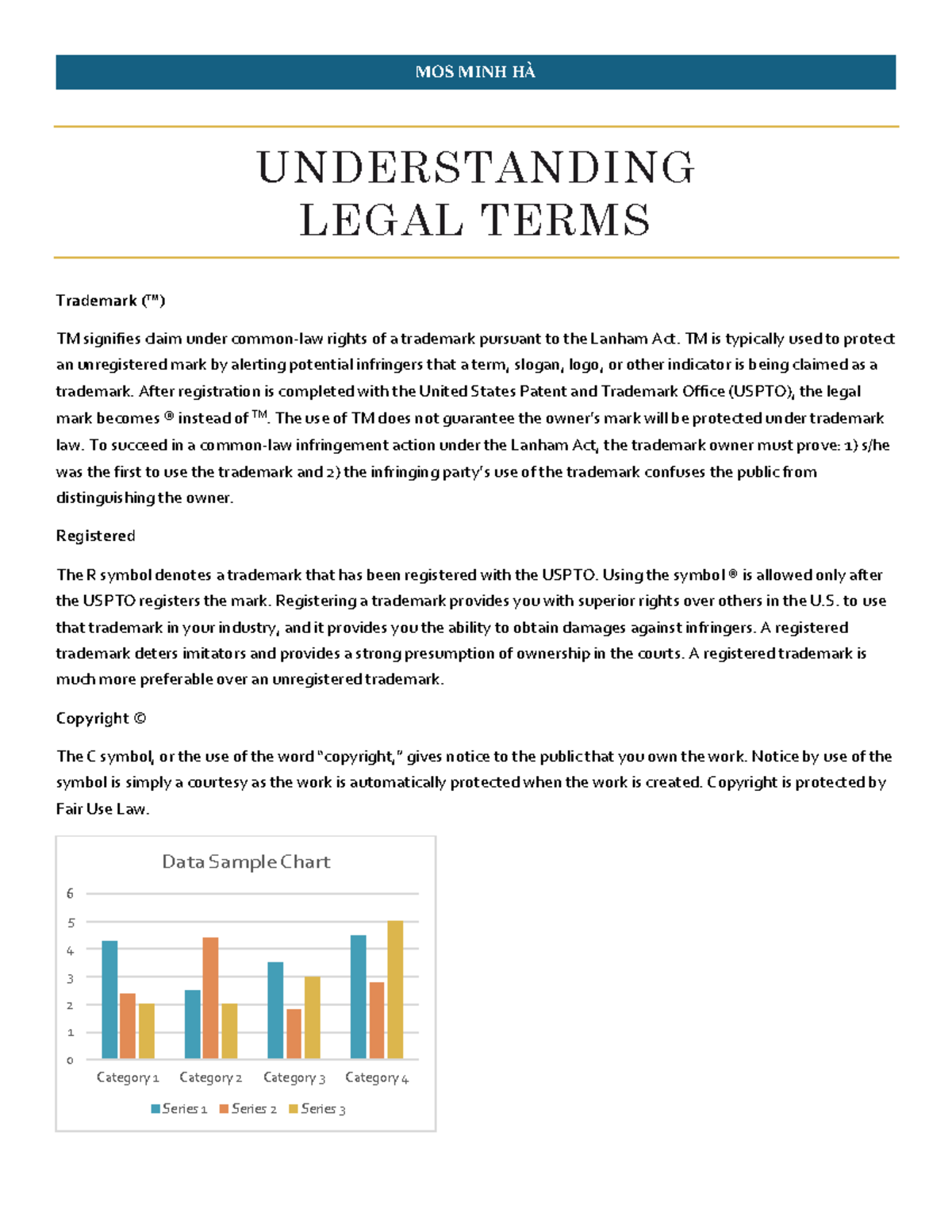 MOS MINH HÀ UNDERSTANDING LEGAL TERMS: Trademark & Copyright Overview ...
